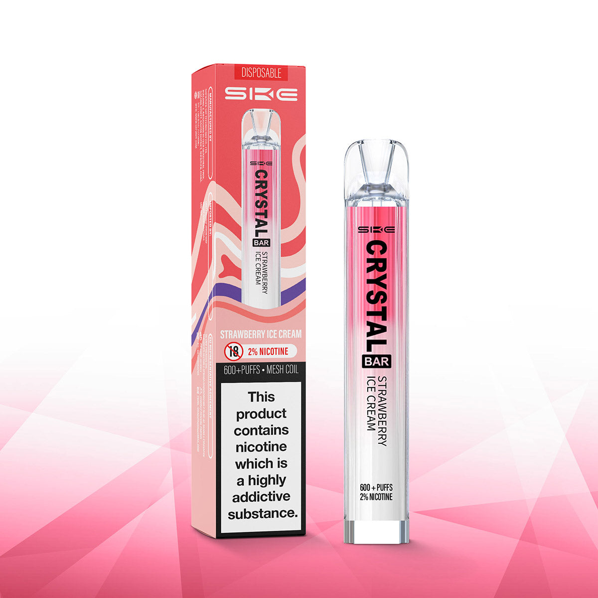 SKE Crystal Bar Strawberry Ice Cream | Pouches.eu