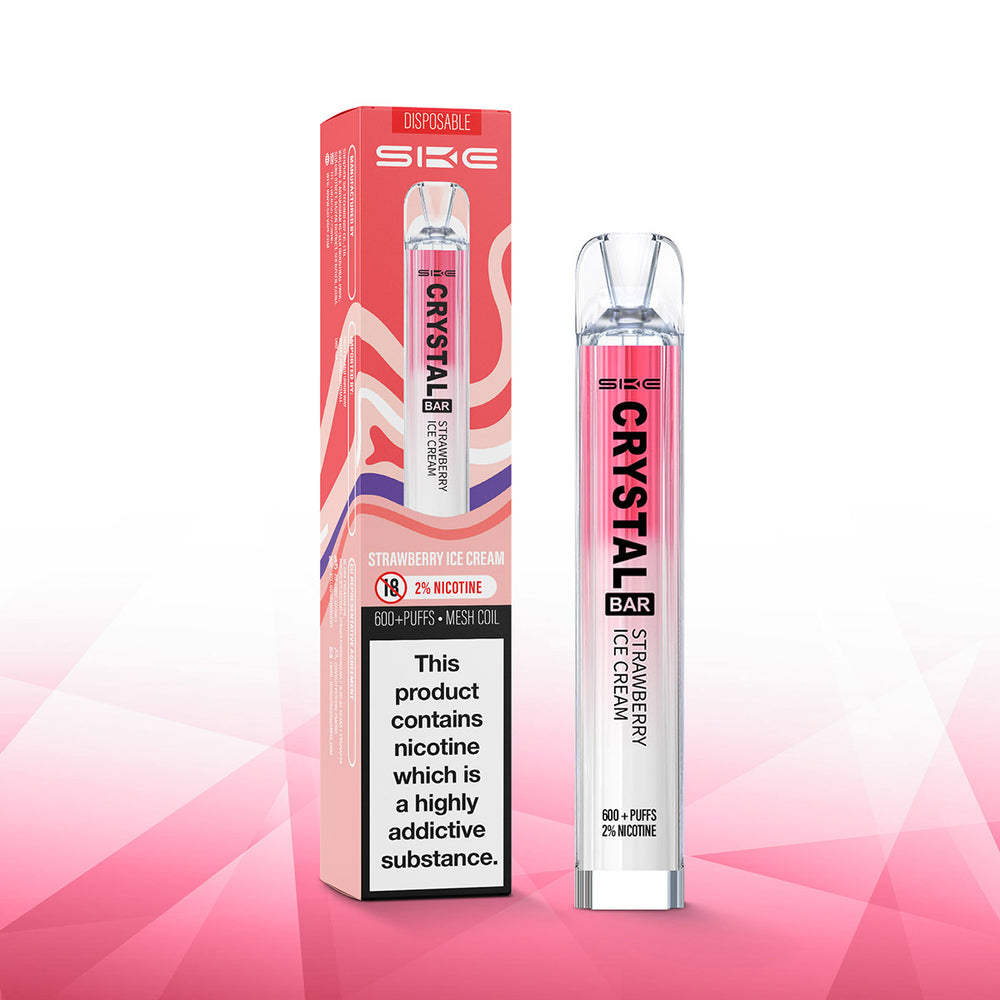 SKE Crystal Bar Strawberry Ice Cream | Pouches.eu
